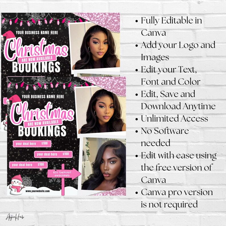 December Booking Flyer, Christmas Book Now Flyer, Holiday Sale Flyer ...