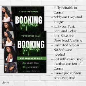 March Booking Flyer, DIY Flyer Template Design, St. Patrick's Day Flyer ...