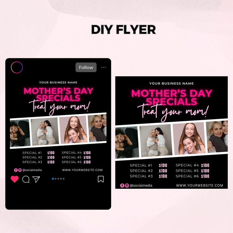 Mothers Day Bookings Flyer, Book Now Template, May Appointment Flyer ...