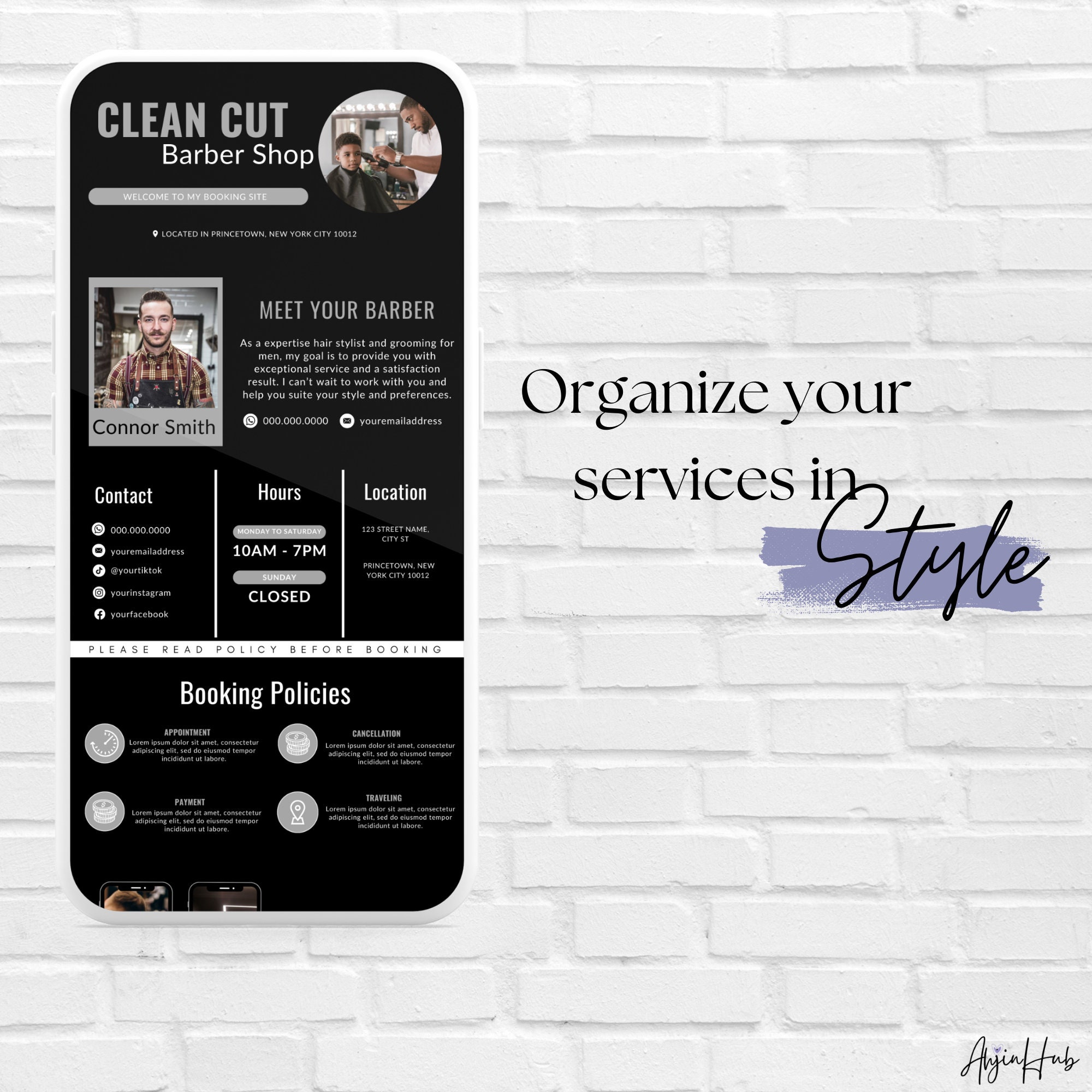 Acuity Scheduling Template for Barber Shop, Acuity Scheduling Template ...