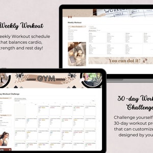 PLR Fitness Notion Template, Weight Loss Tracker Notion Planner Minimalist Fitness Planner ...