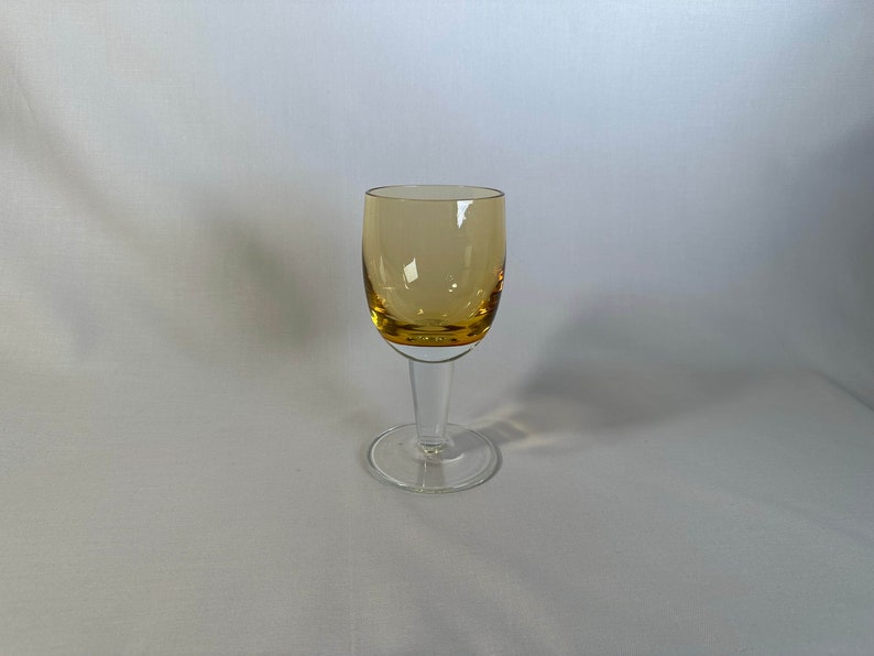 Midcentury Ochre Coloured Wine Glasses - Etsy