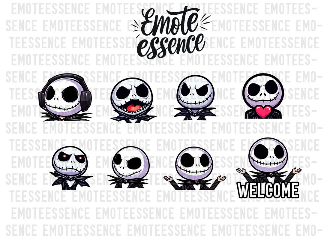 8 Jack Skellington - Inspired Twitch Emotes - Instant Download - Etsy