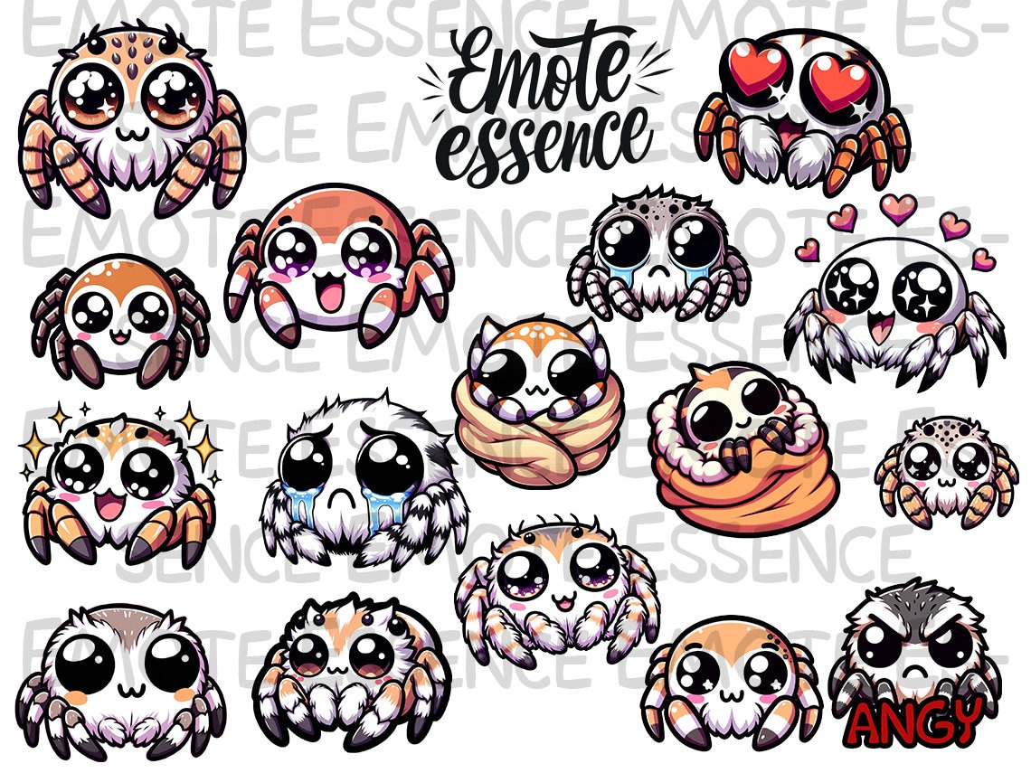 16 Jumping Spider Twitch Emotes - Instant Download - Etsy