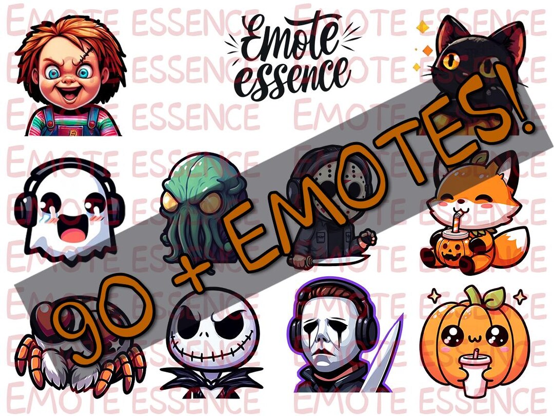 90 Ultimate Fall/halloween Twitch Emote Bundle 10 Emote Packs Kawaii ...