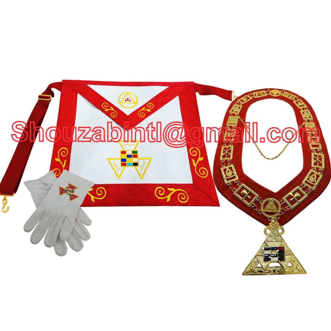 Masonic Regalia Past High Priest Embroidered Apron 4in1 Set - Etsy