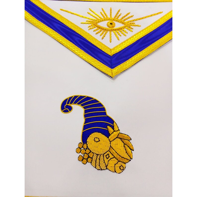 Masonic Regalia Blue Lodge Junior Steward Hand Embroidered Masonic ...