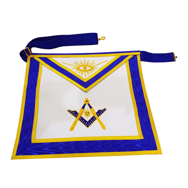 Masonic Regalia Blue Lodge Senior Deacon Hand Embroidered Masonic Apron ...