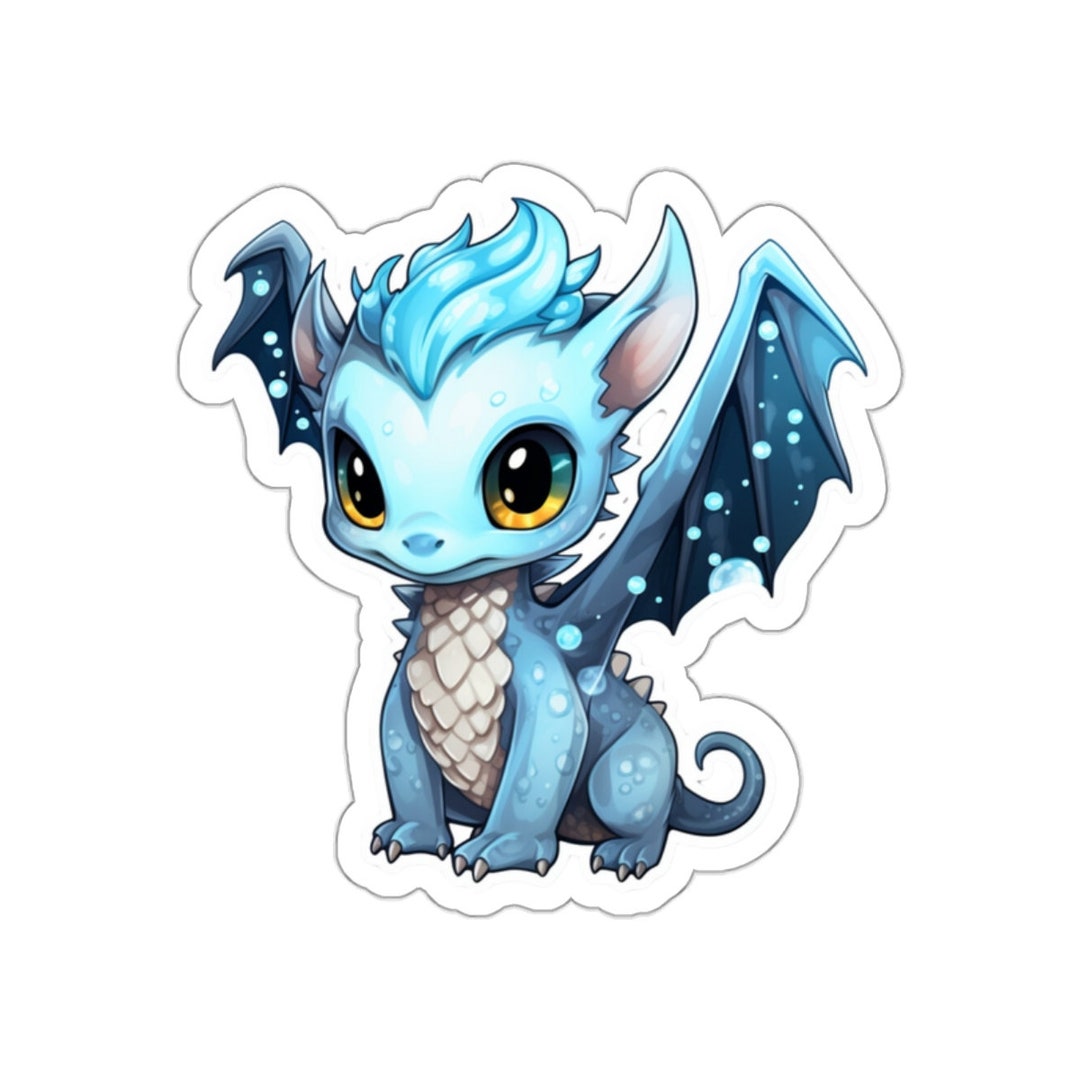 Cute Baby Dragon Stickers | Baby Ice Dragon Sticker | Baby Dragon Water ...