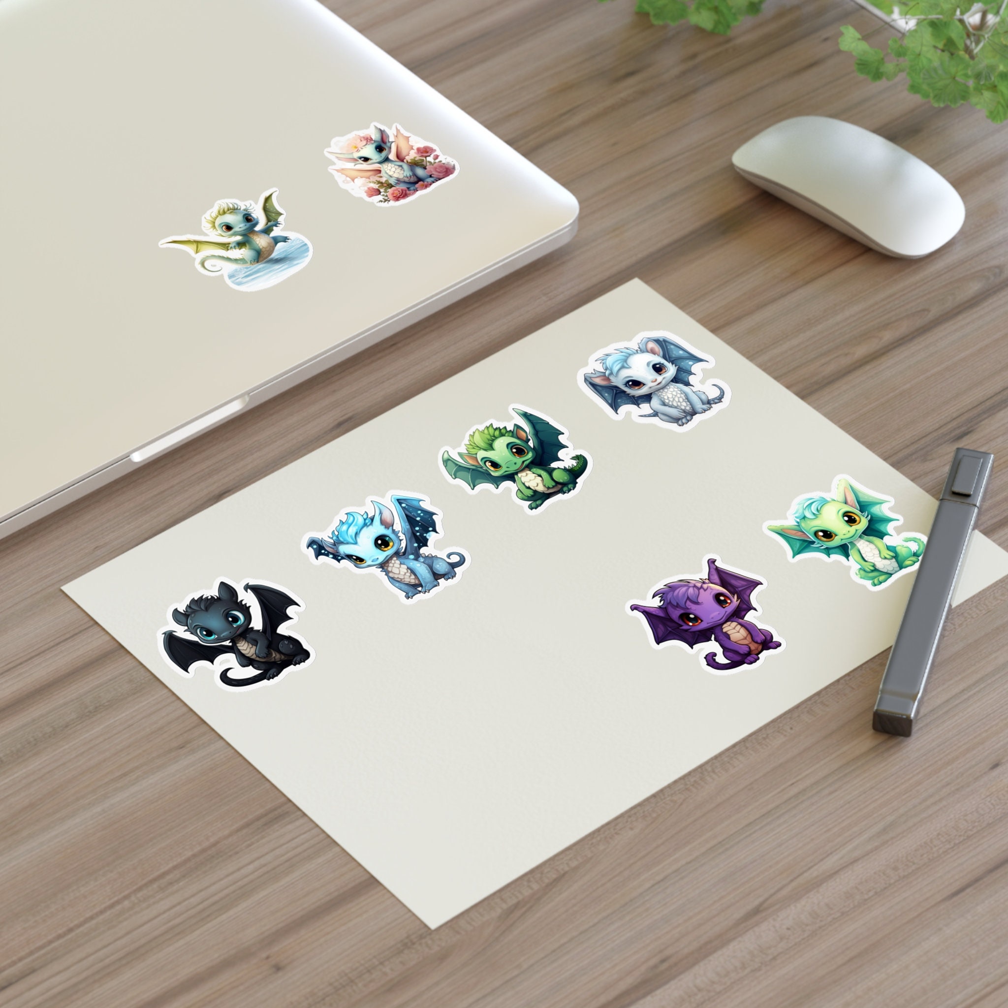 Cute Colorful Baby Dragon Sticker Sheets Baby Dragon Stickers Cute Baby ...