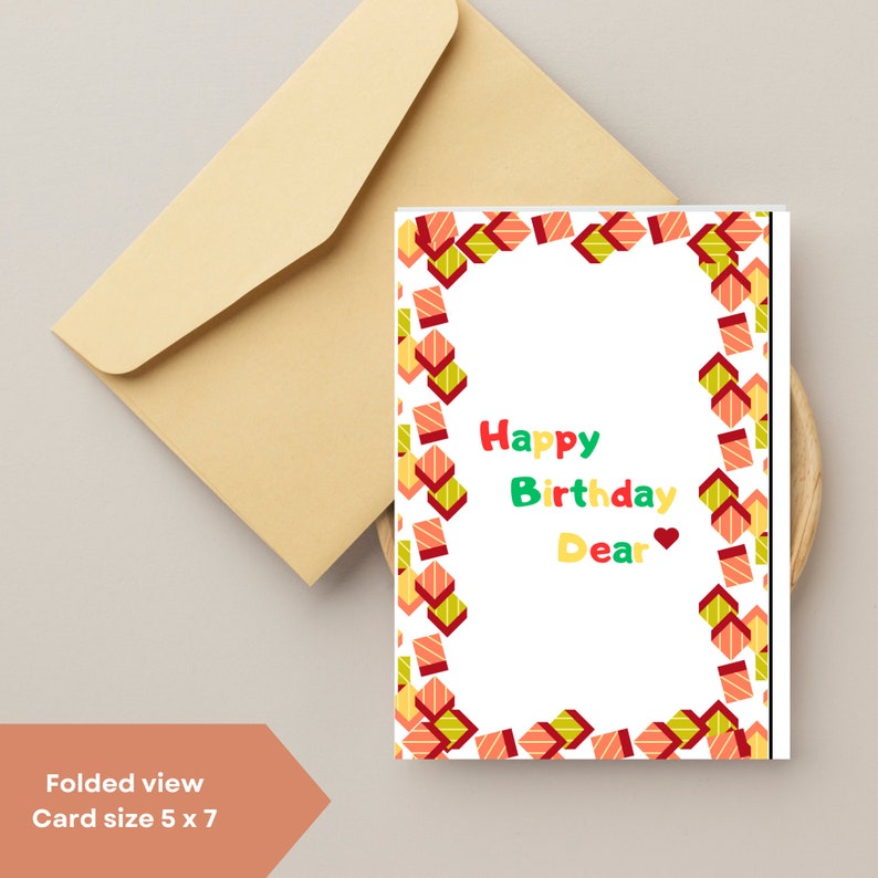 Digital Printable Birthday Greeting Card ,instant Download ,birthday ...