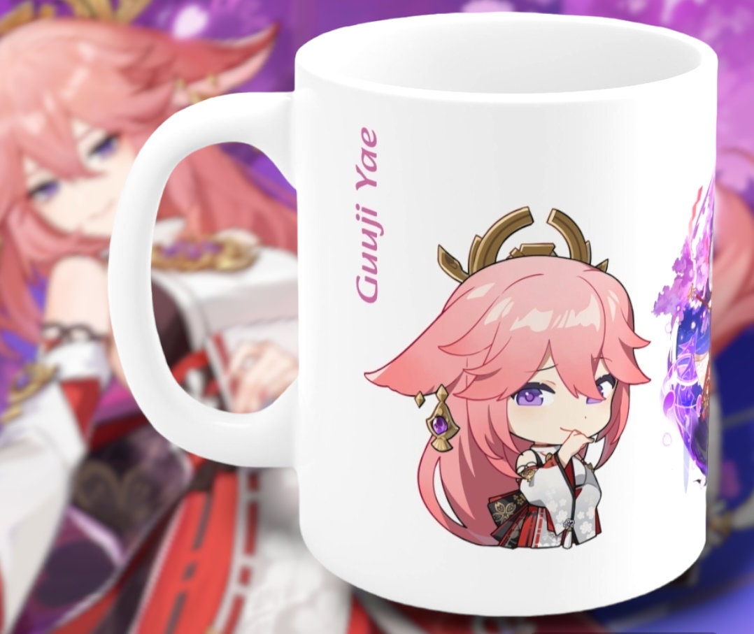 Genshin Impact Mug Coffee Yae Miko Mug Cute Chibi Mug Perfect Gift for ...