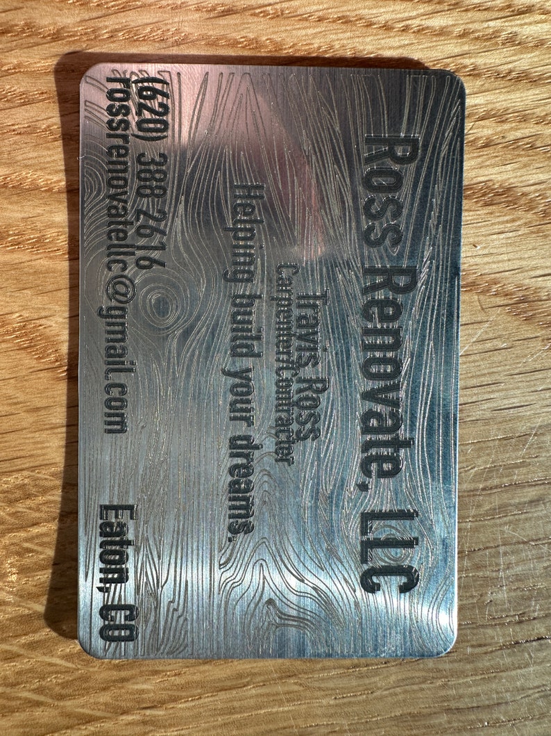 Custom Metal Business Cards - Etsy