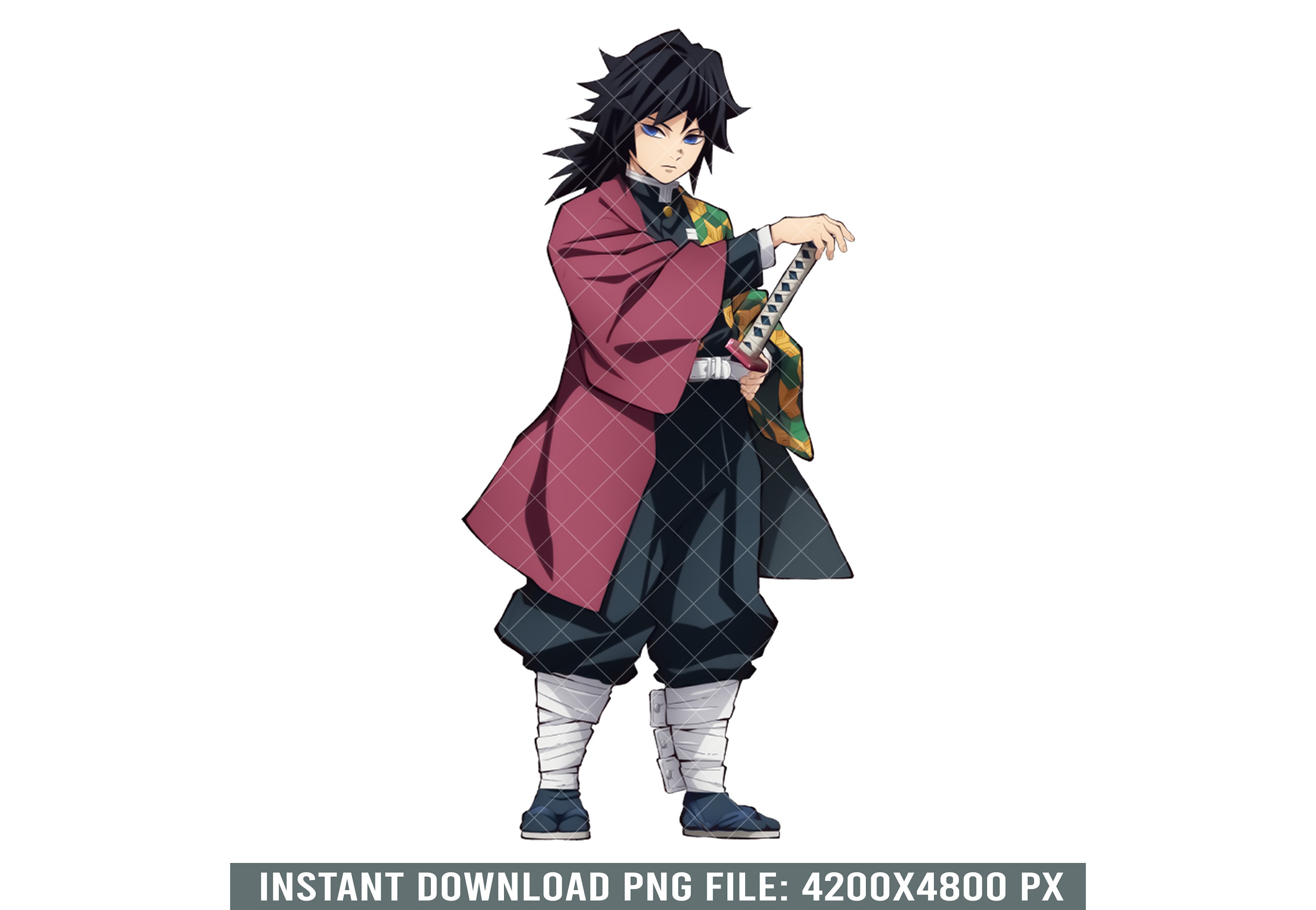 Giyu Tomioka Png Anime Kimetsu Png Images PNG Files Demon - Etsy