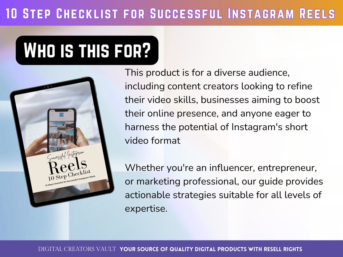 10 Step Checklist for Successful Instagram Reels PLR Resell Rights Tips ...