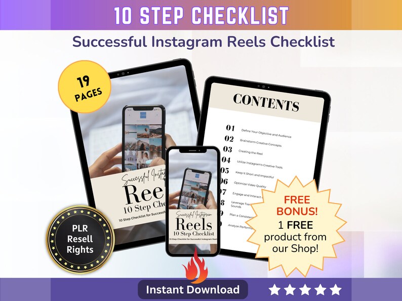 10 Step Checklist for Successful Instagram Reels PLR Resell Rights Tips ...