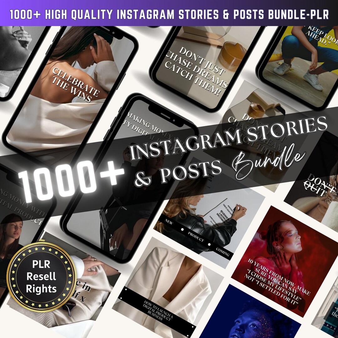1000+ High Quality Instagram Stories & Posts Bundle | Aesthetic Reels ...