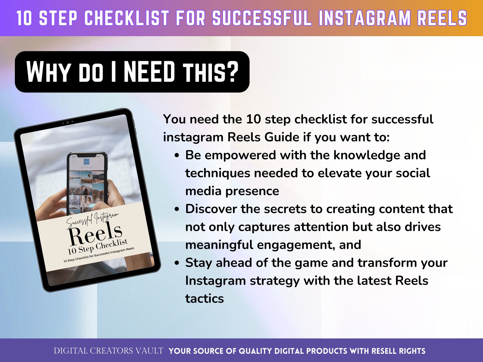 10 Step Checklist for Successful Instagram Reels PLR Resell Rights Tips ...