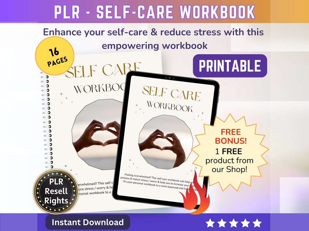 Self Care Management Digital Workbook: Stress Relief Mindfulness Guide ...