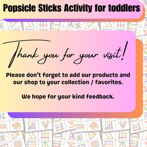 Popsicle Sticks Activity for Toddlers Montessori Printable Activities ...