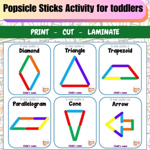 Popsicle Sticks Activity for Toddlers Montessori Printable Activities ...