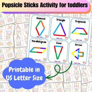 Popsicle Sticks Activity for Toddlers Montessori Printable Activities ...