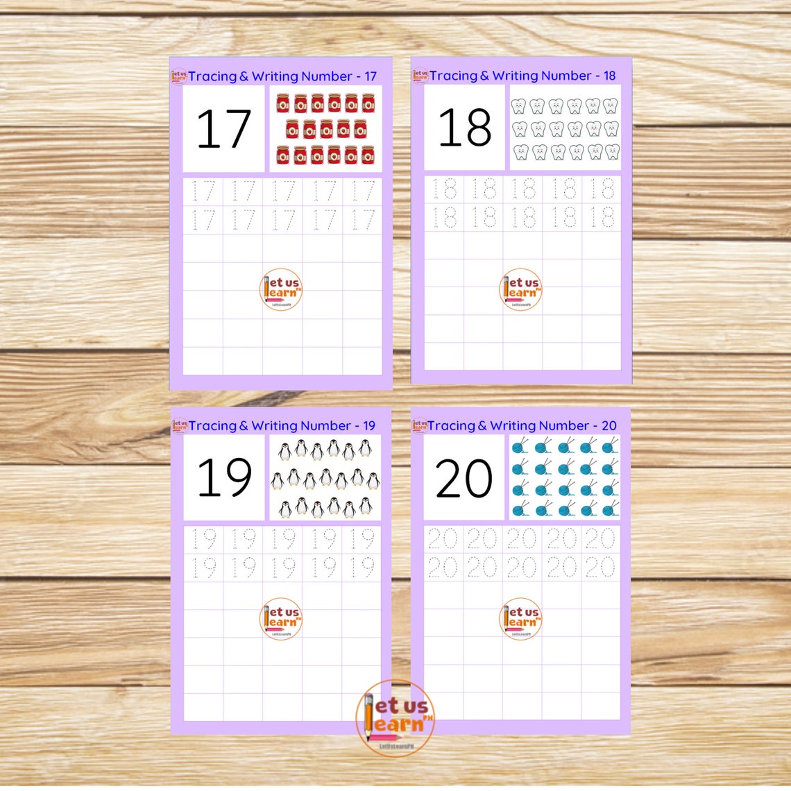 Numbers Tracing Writing Counting Worksheet Activity Toddler Preschool ...