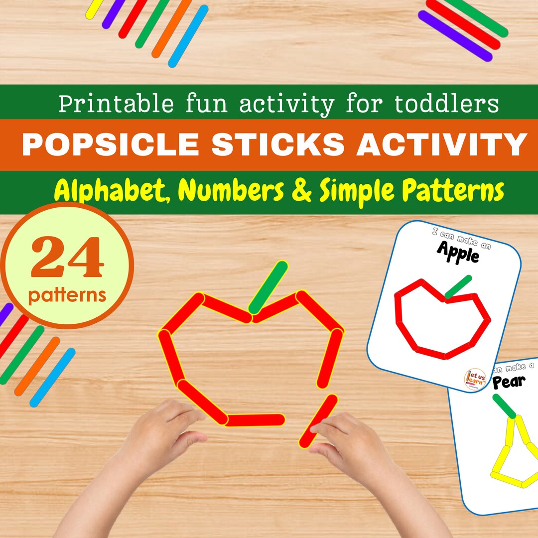 Fruits Vegetables Plants Popsicle Sticks Patterns Activity for ...