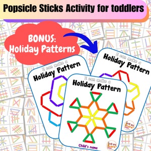 Popsicle Sticks Activity for Toddlers Montessori Printable Activities ...