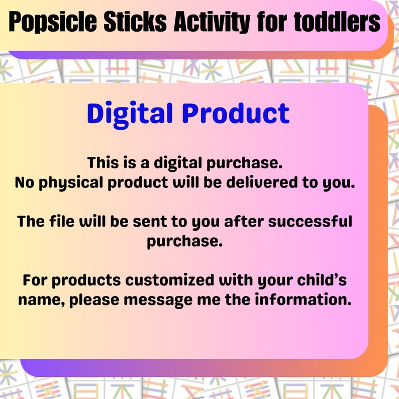 Popsicle Sticks Activity for Toddlers Montessori Printable Activities ...
