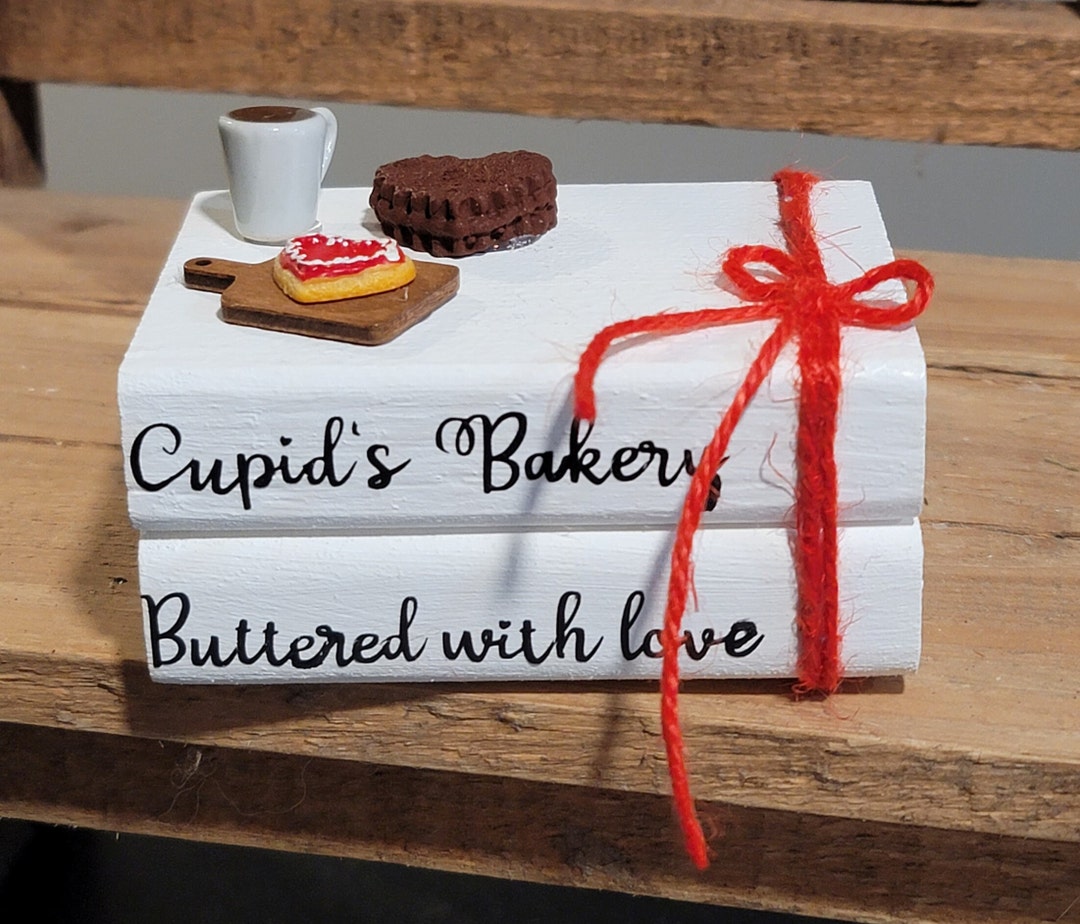 Valentine Miniature Faux Book Stacks - Etsy