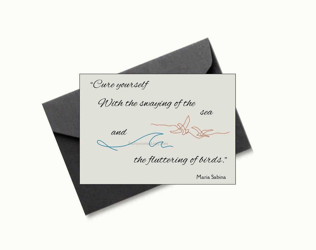 Maria Sabina Quote Greeting Printable Card, Inspirational Card for Any ...