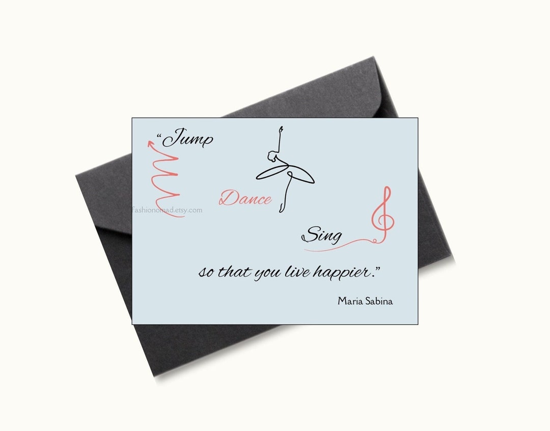 Maria Sabina Quote Greeting Printable Card, Inspirational Card for Any ...