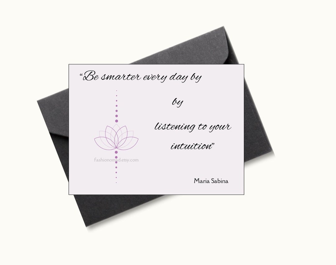Maria Sabina Quote Greeting Printable Card, Inspirational Card for Any ...
