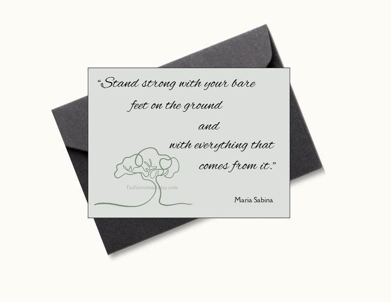 Maria Sabina Quote Greeting Printable Card, Inspirational Card for Any ...