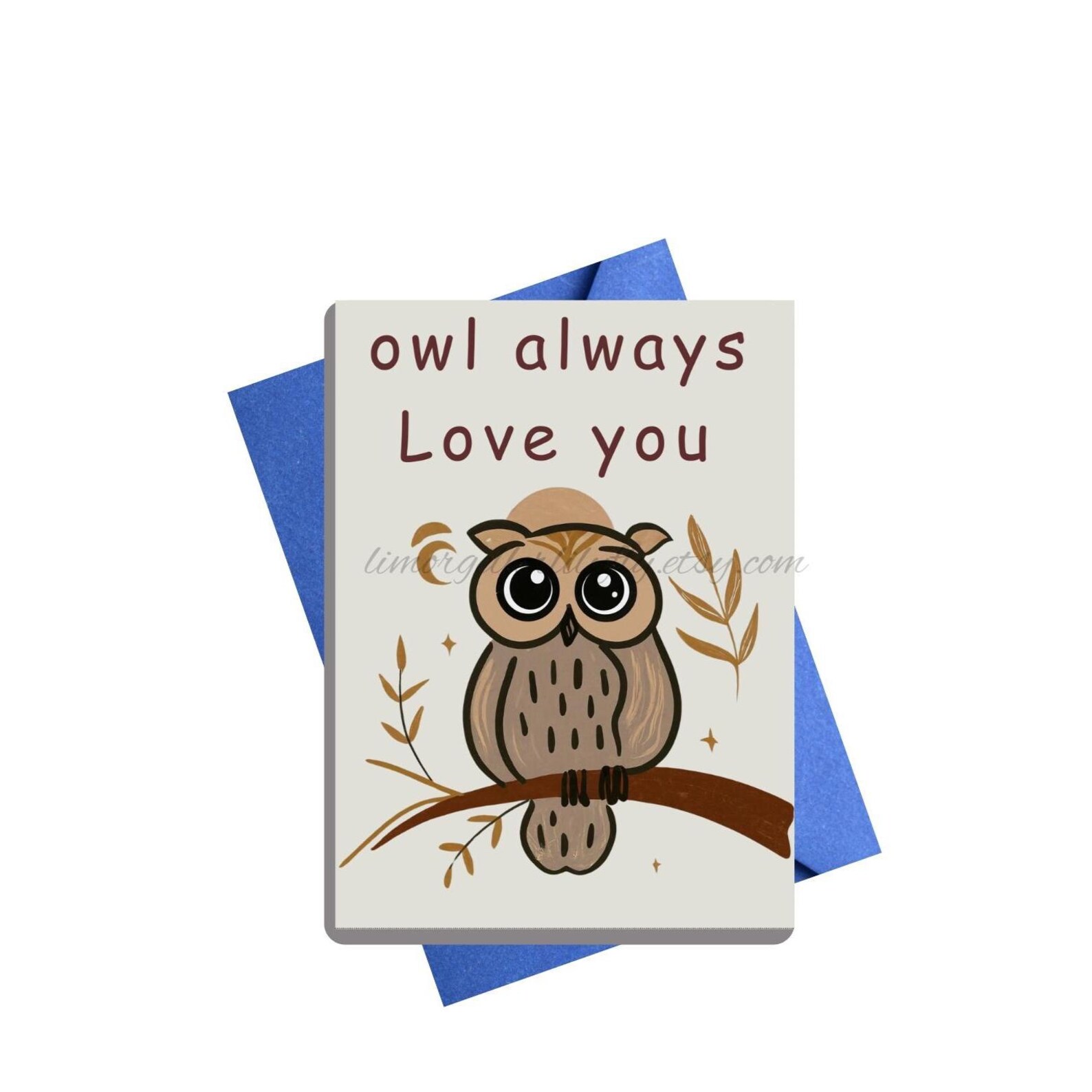 Owl Love You Printable Card , Owl Personalized Greeting Cards - Etsy