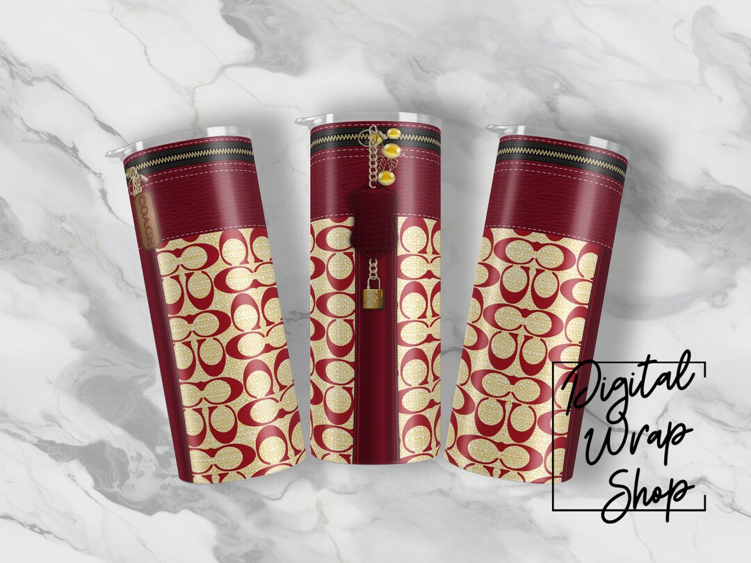 Designer Purse With Fabric Texture 20 Oz Skinny Tumbler Sublimation ...