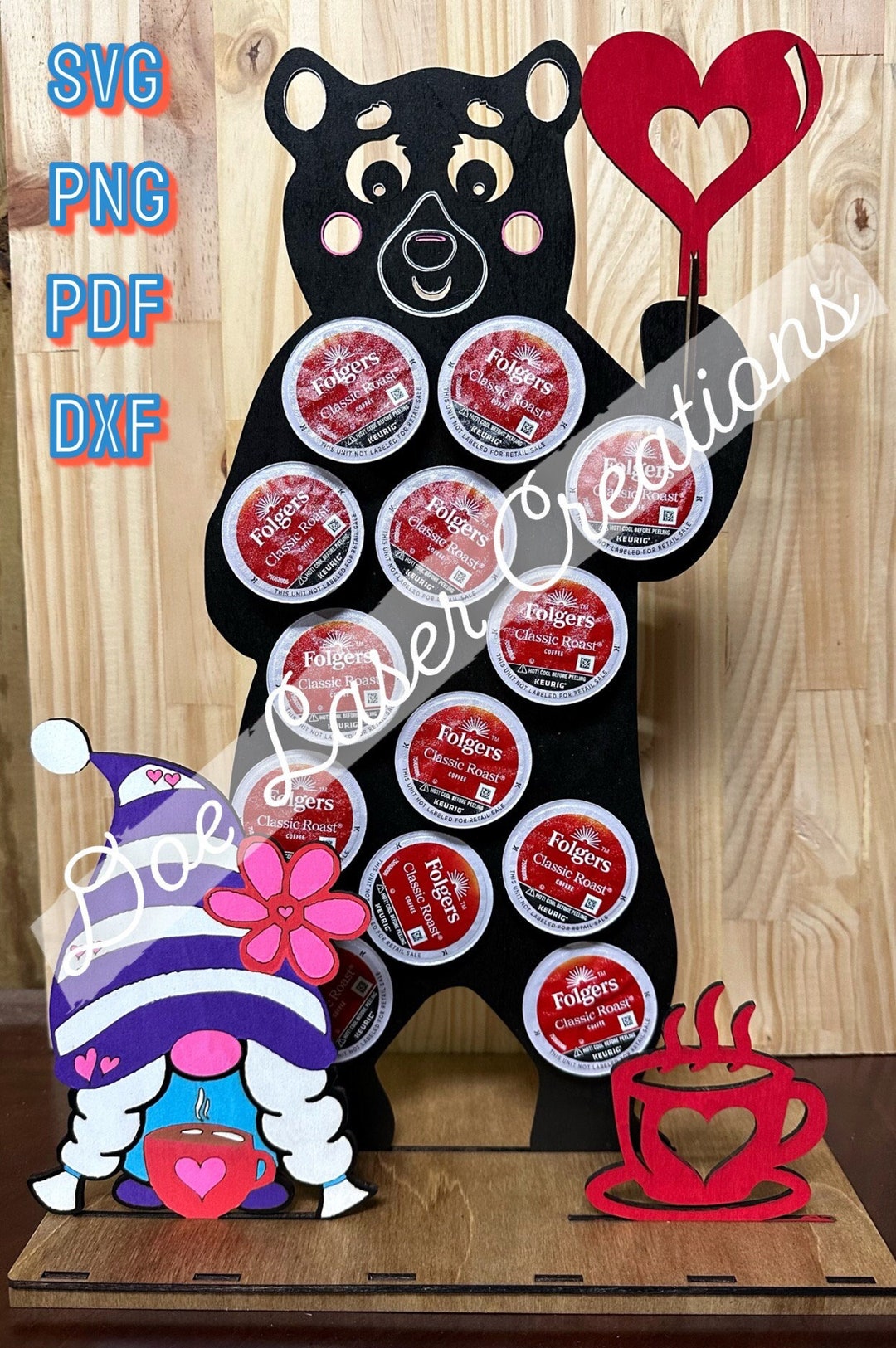Bear K-cup Holder Valentines-day Interchangeables Package - Etsy