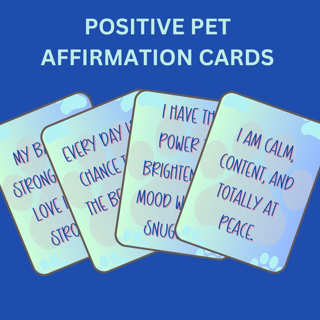 Positive Pet Affirmation Cards for Dog Lovers | Fun Dog Thought Cards ...