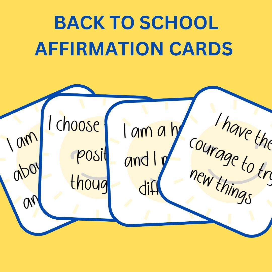 Back to School Affirmation Cards - Etsy