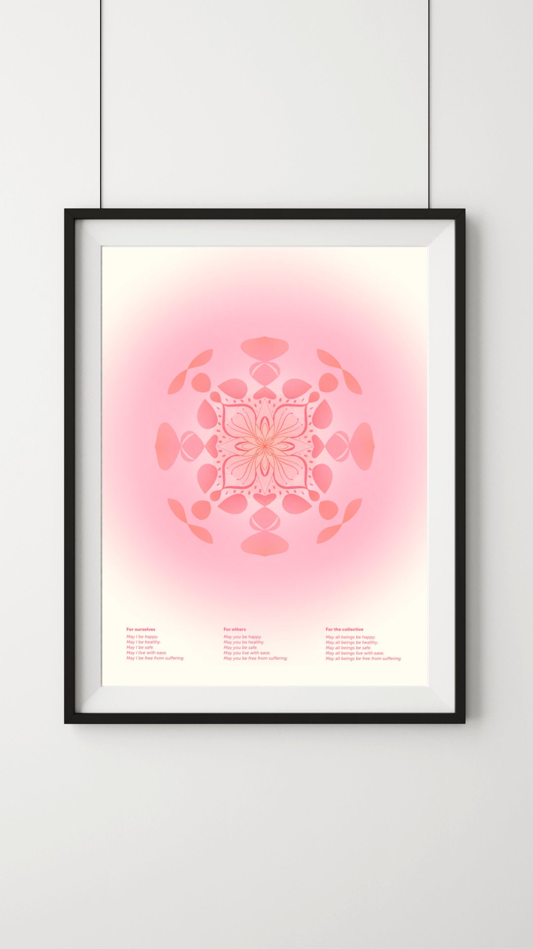 Loving Kindness Metta Pink Aura Printable Poster Sacred Geometry ...