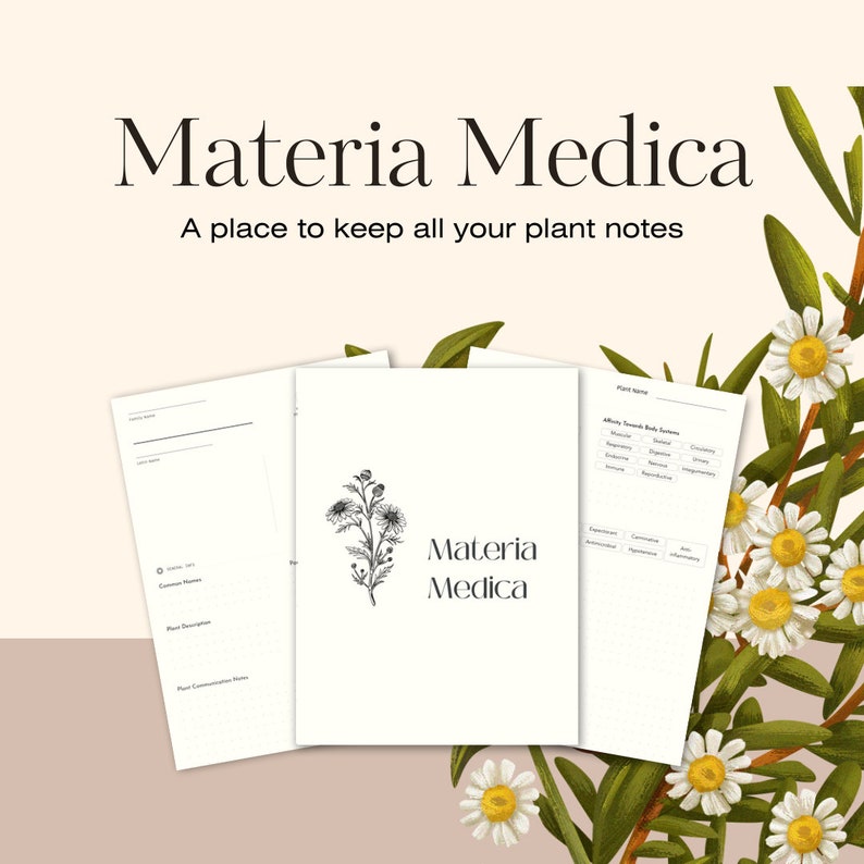Blank Materia Medica | Herb Journal Pages | Herbalist | Instant ...