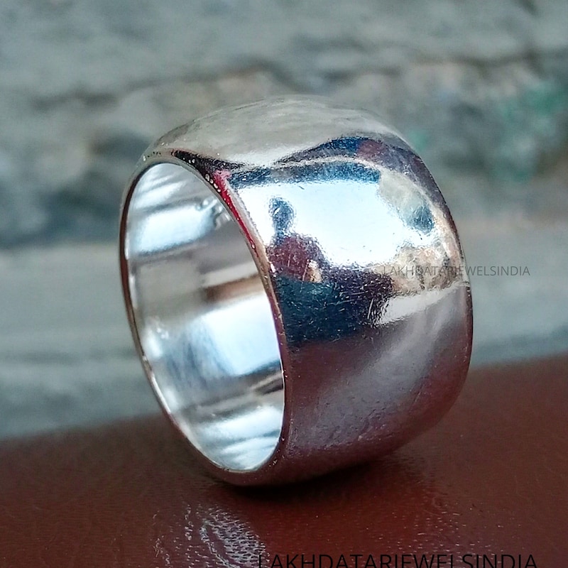 Silver Wide Band - Etsy