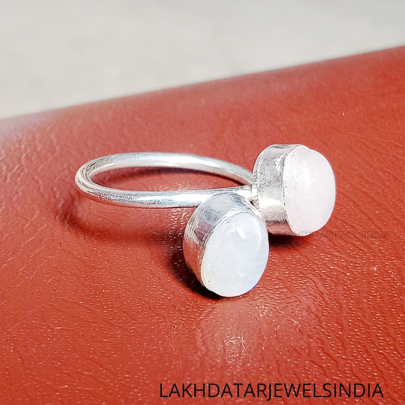 Double Stone Ring - Etsy