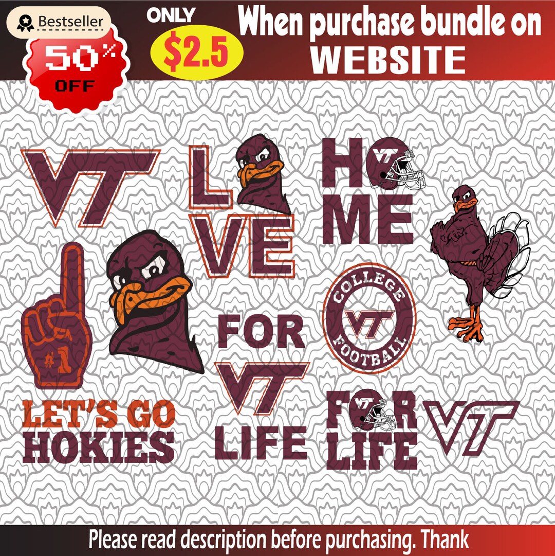 Virginia Tech Hokies Svg Football Svg College Football Svg - Etsy