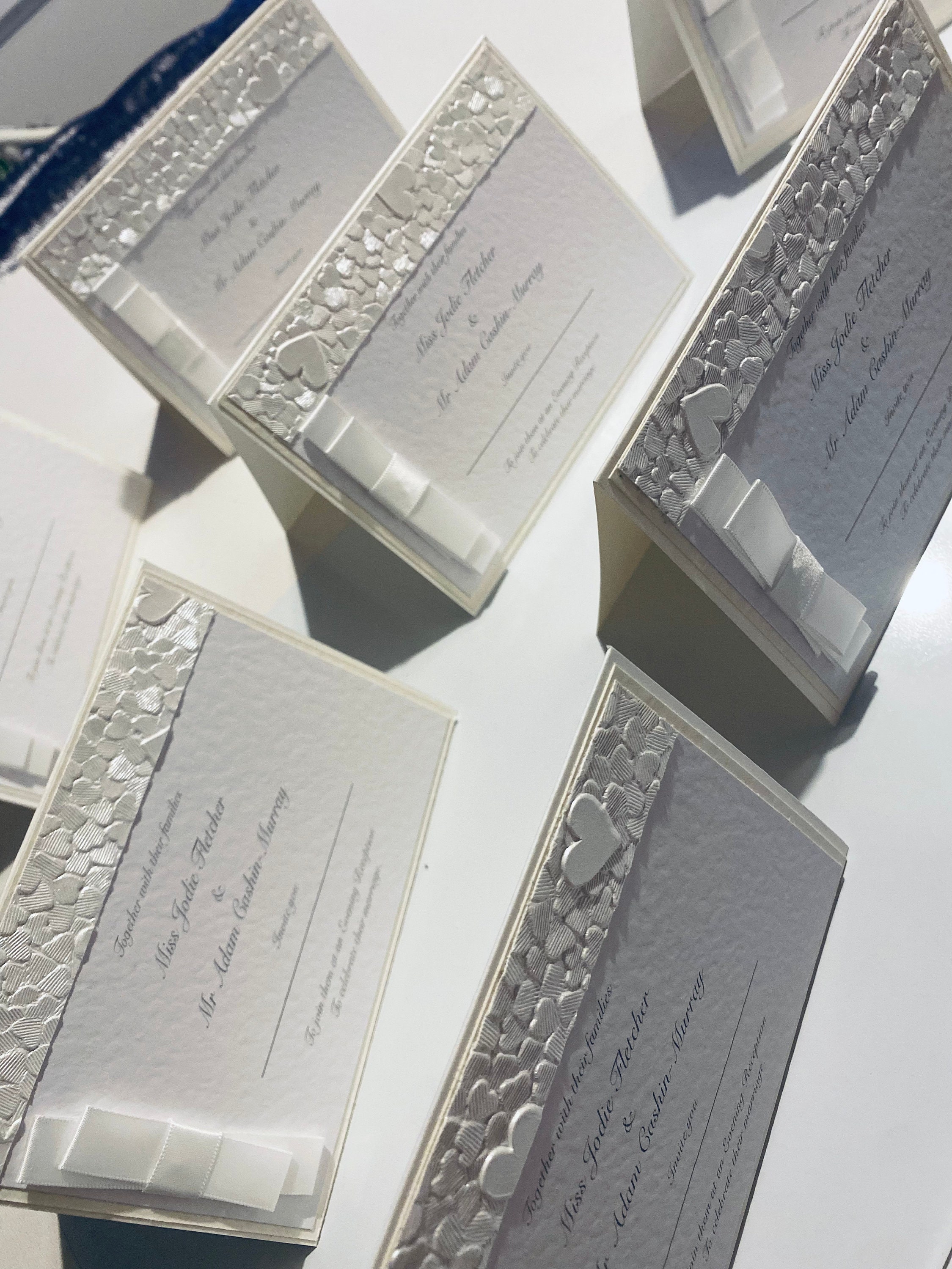 Handmade Evening Wedding Invitations With Dior Bow Detail - Etsy