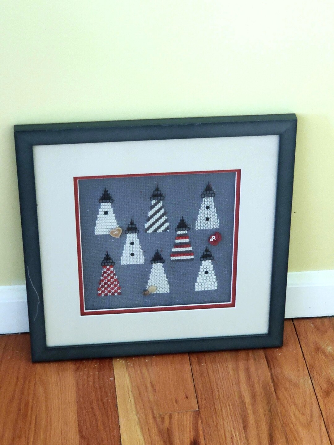 Lighthouse Cross Stitch in Frame, Lighthouse Needlepoint Canvas ...