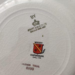 Set of (5) Myott Son & Co Royal Crown Indian Tree Plates, Stafford ...
