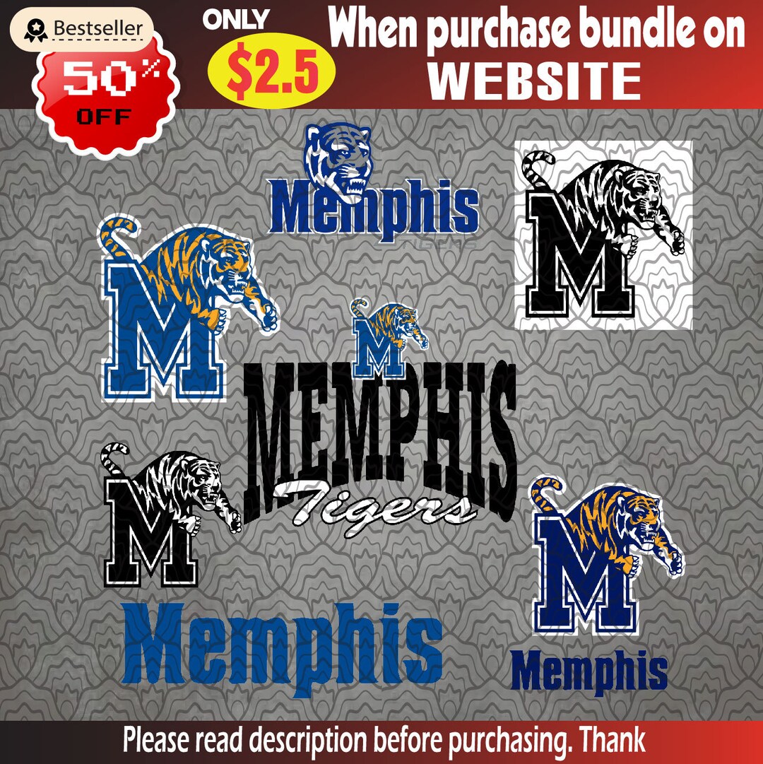 M-emphis-tigers Svg Memphis-tigers Logo Bundle College - Etsy