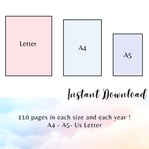 Rainbow Planner Printable 2025 2026 2027 PDF, Agenda Insert, Daily ...